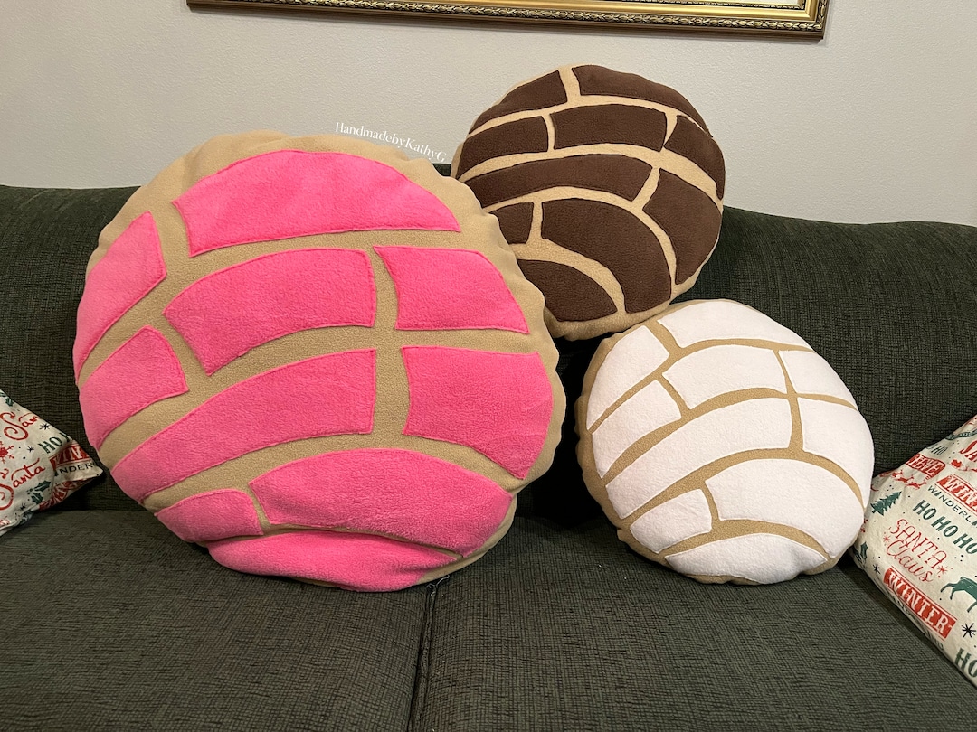 Concha Pillow, Pan Dulce, Pan Dulce Pillow, Concha Pillow, Pink Fleece ...