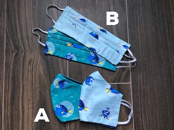 Face Mask Adult Kids Finding Dory Washable Reversible | Etsy