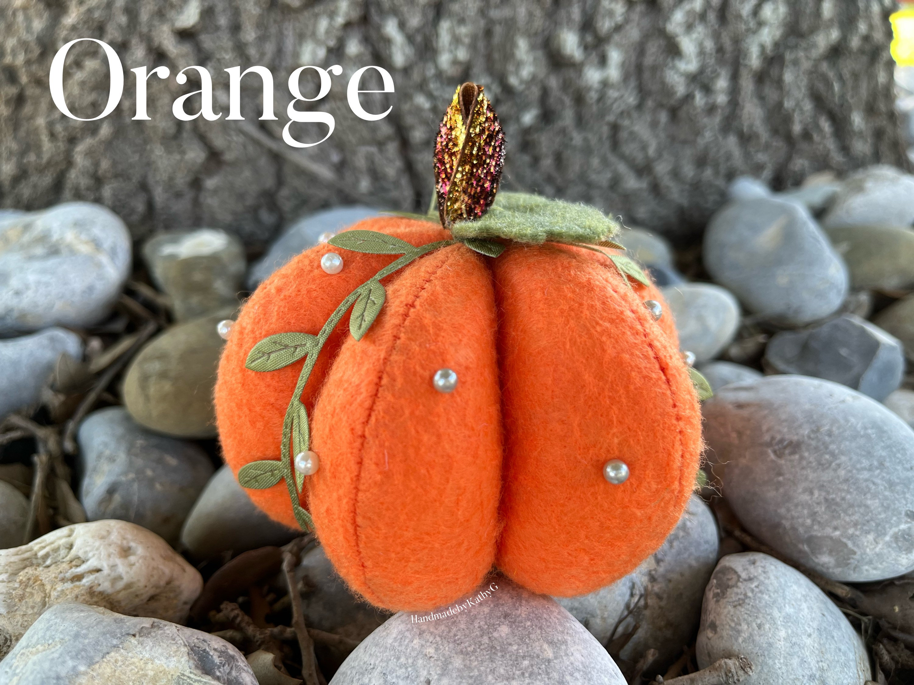 Pumpkin Pin Cushion, Sewing Pins, Pin Cushion, Cream Pumpkin ...