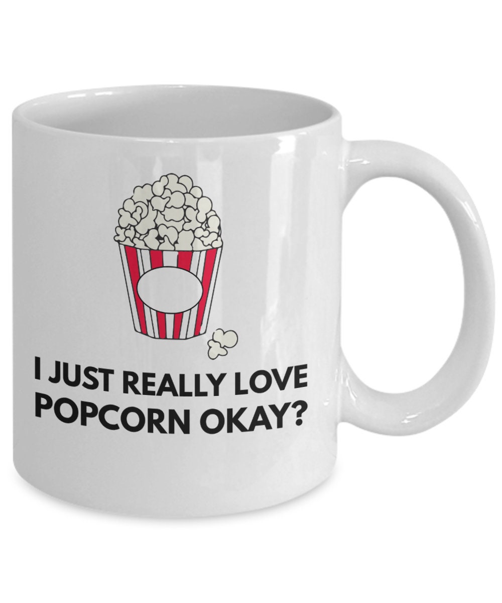 Popcorn Lover Gift, Popcorn Gift Idea, Popcorn Coffee Mug, Popcorn ...