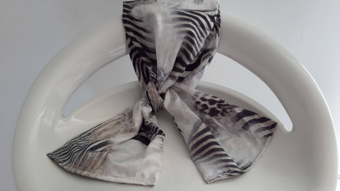 SAFARI Satin Scarf 100x17 Cm - Etsy