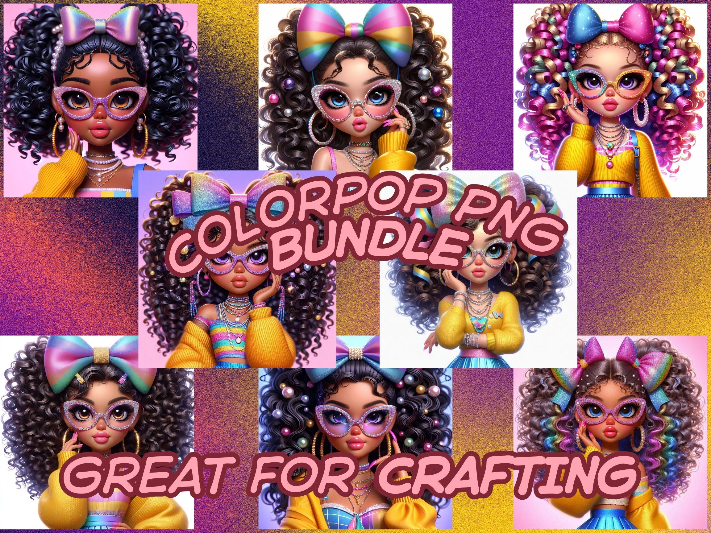 Color Pop Pngs | Diverse Girls Illustration Bundle | Instant Download ...