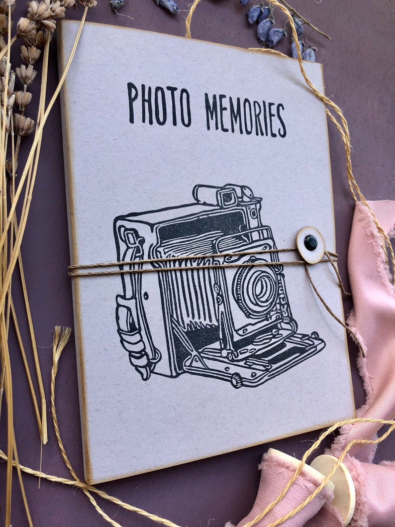 Handmade Photo Album With Recycled Paper Handprinted Vintage - Etsy