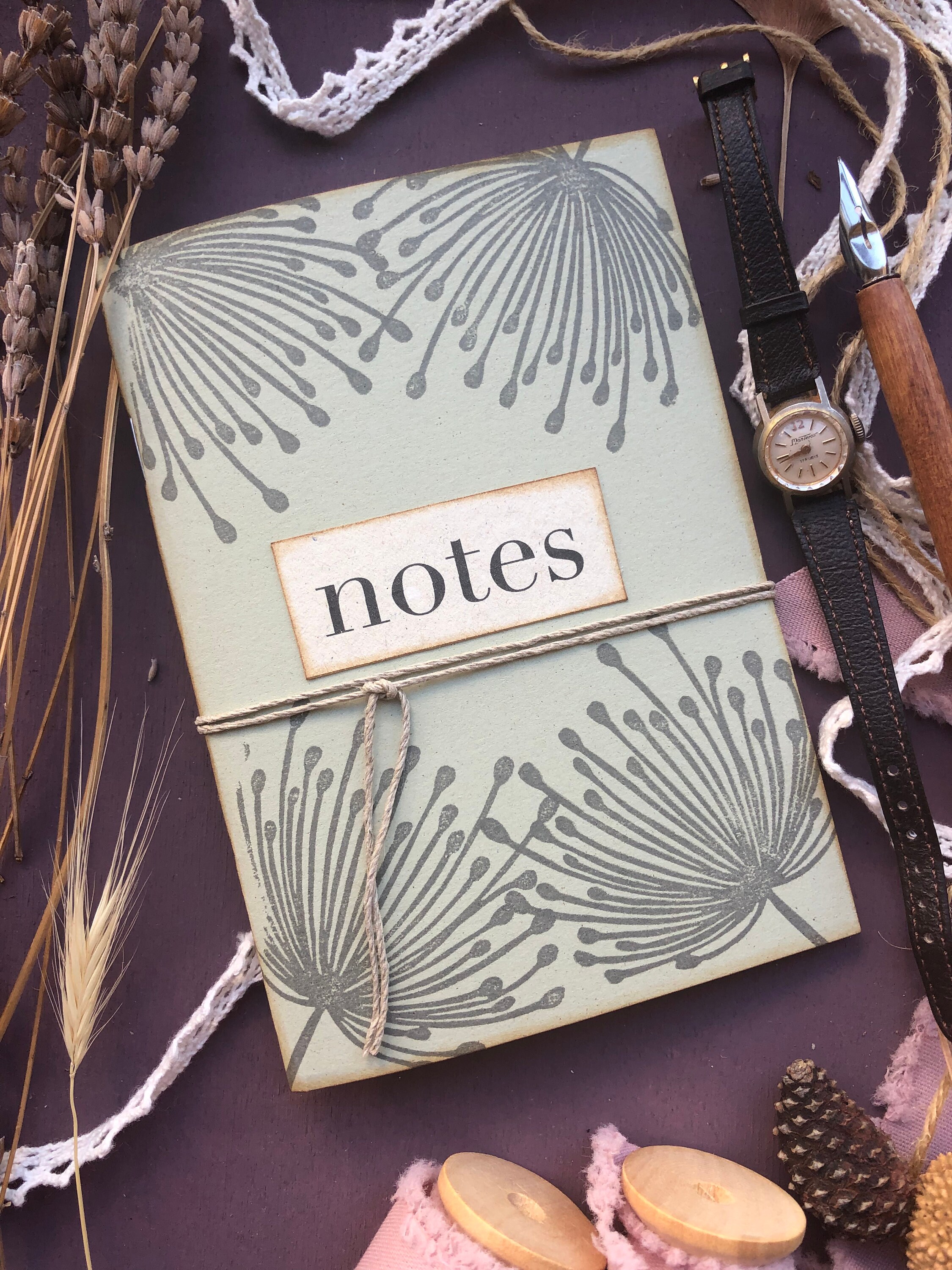 Handmade Notebook With Recycled Paper Handprinted Journal - Etsy
