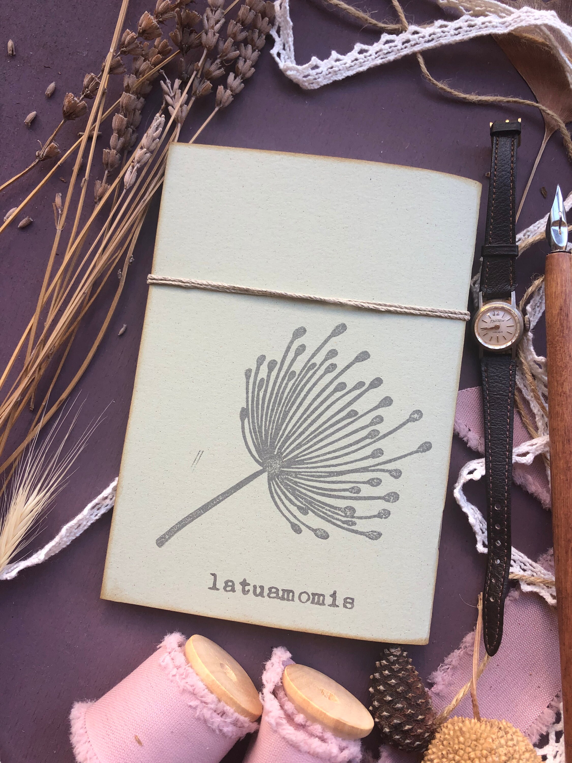 Handmade Notebook With Recycled Paper Handprinted Journal - Etsy