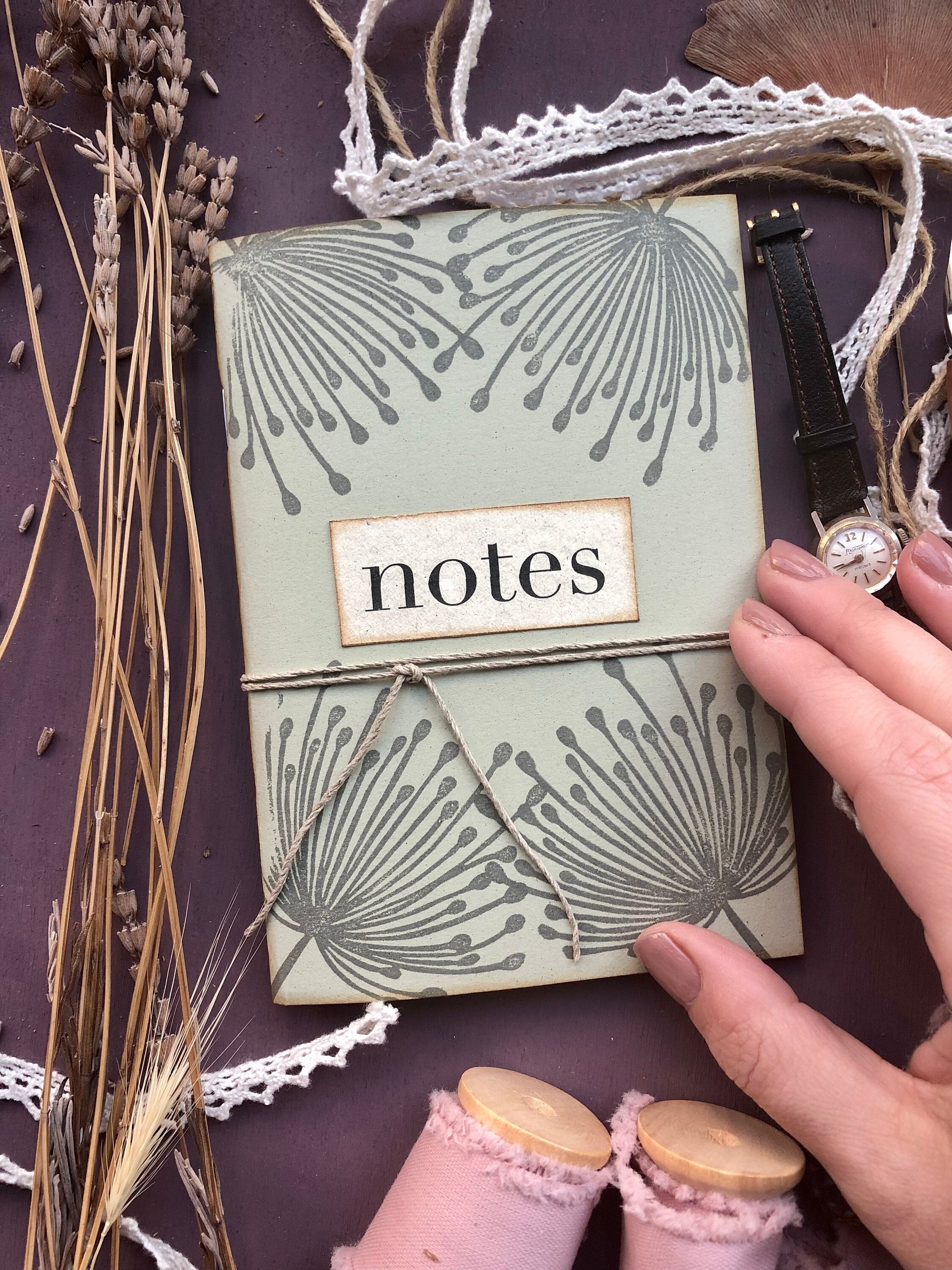 Handmade Notebook With Recycled Paper Handprinted Journal - Etsy