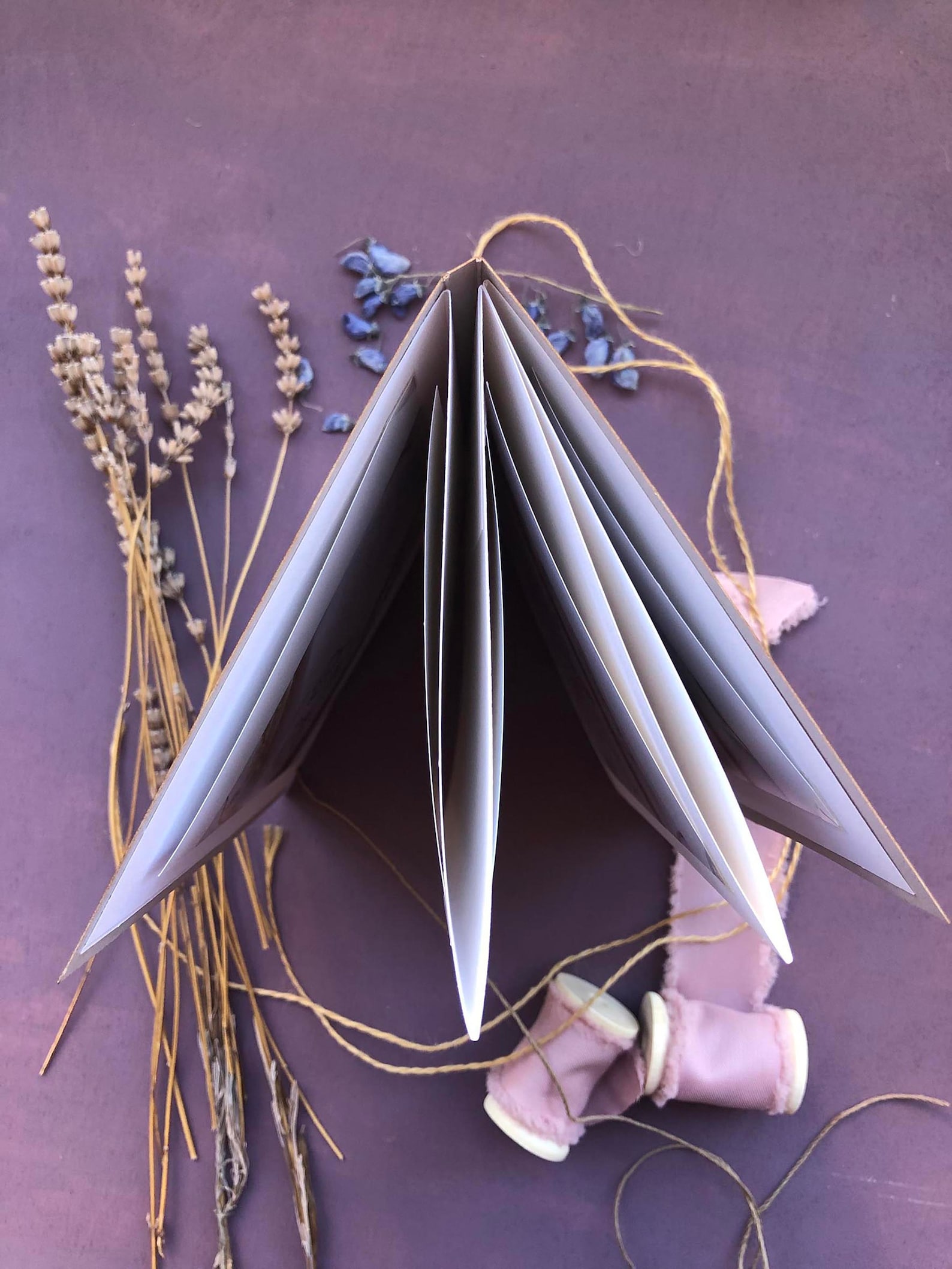 Handmade photo album with recycled paper handprinted vintage | Etsy