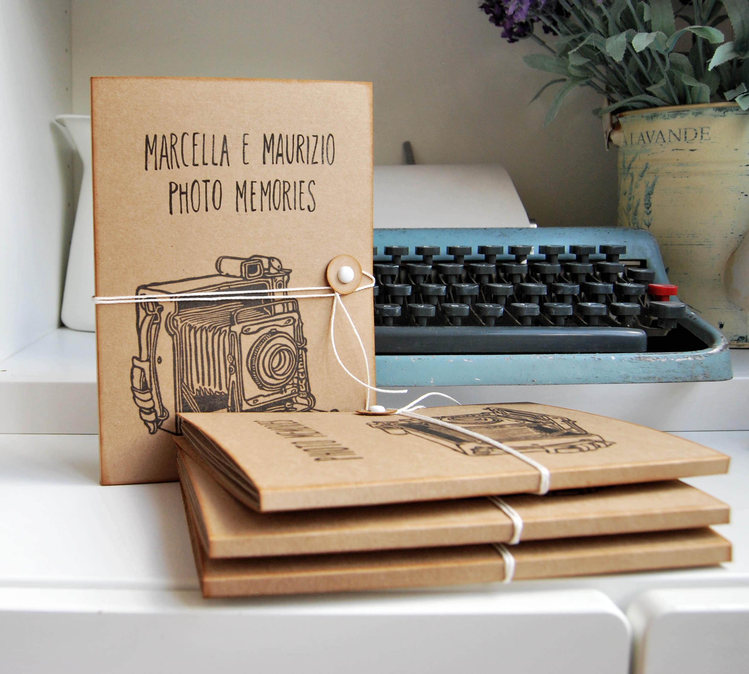 Handmade Customized Photo Album With Recycled Paper, Handprinted ...