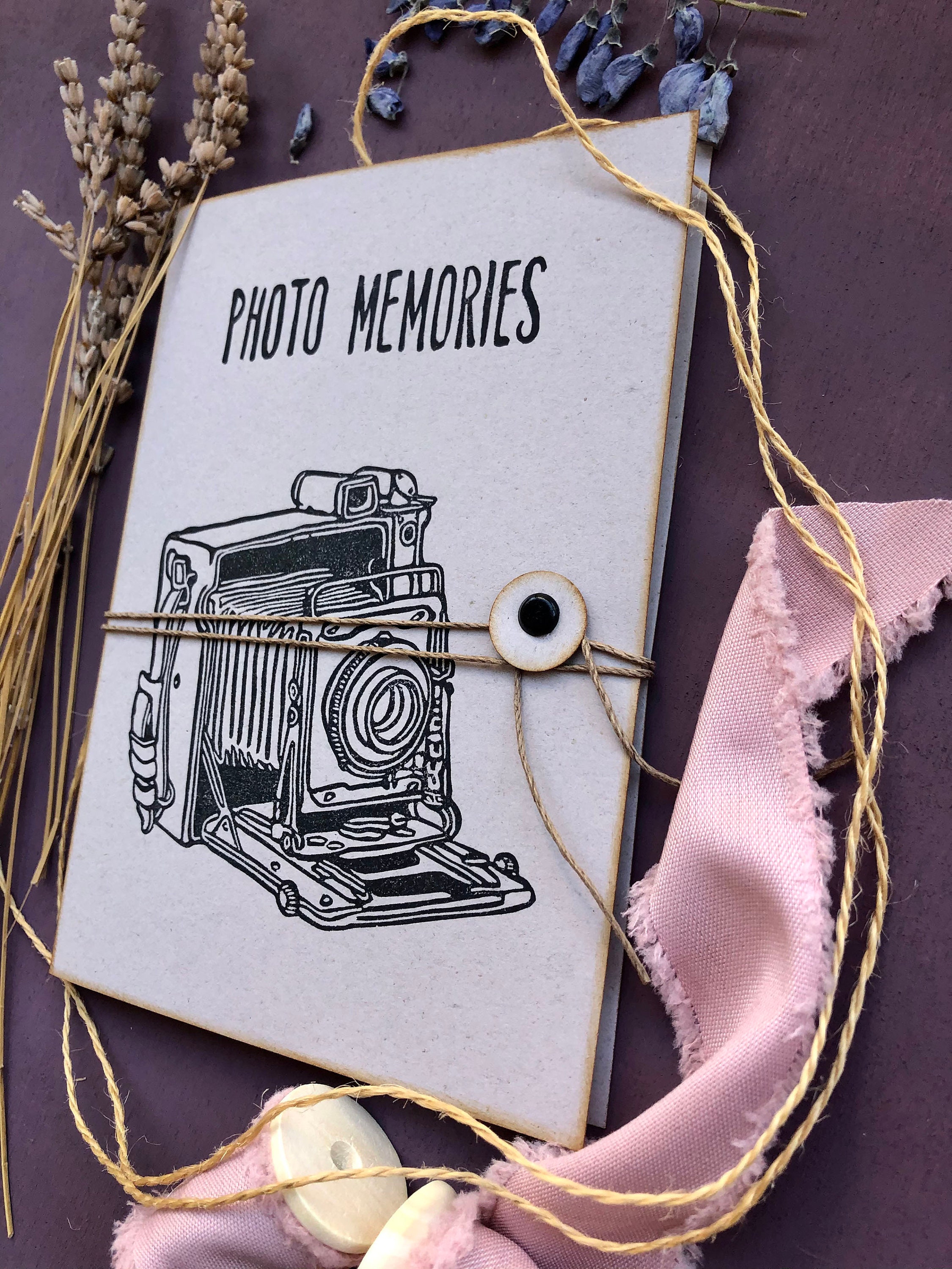 Handmade Photo Album With Recycled Paper Handprinted Vintage - Etsy