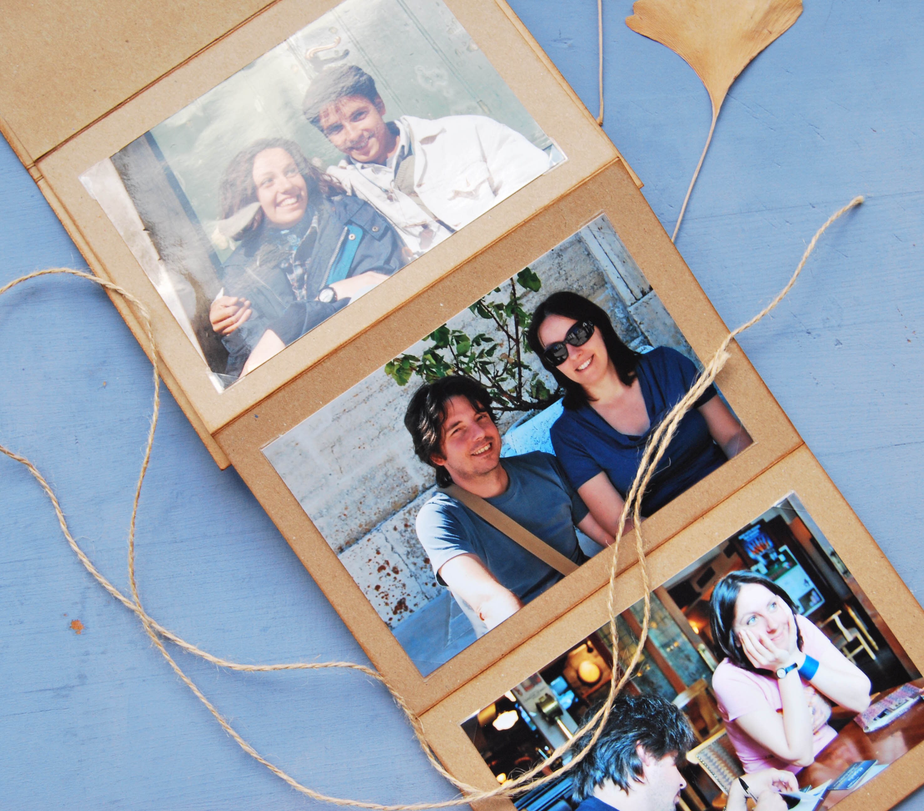 Vintage Customized Photo Album With Recycled Paper, Handprinted Vintage ...