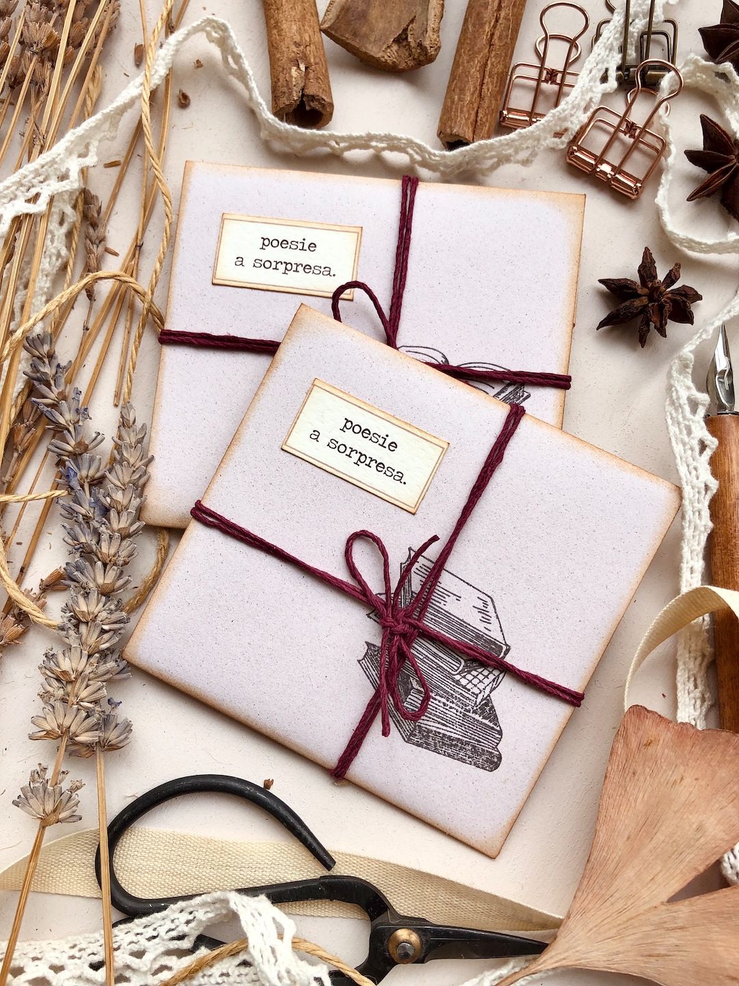 Gift Idea for Book Lovers, Handmade Stationery Set for Readers With ...