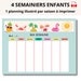 4 calendriers, semainiers pour enfants à imprimer, planning ...
