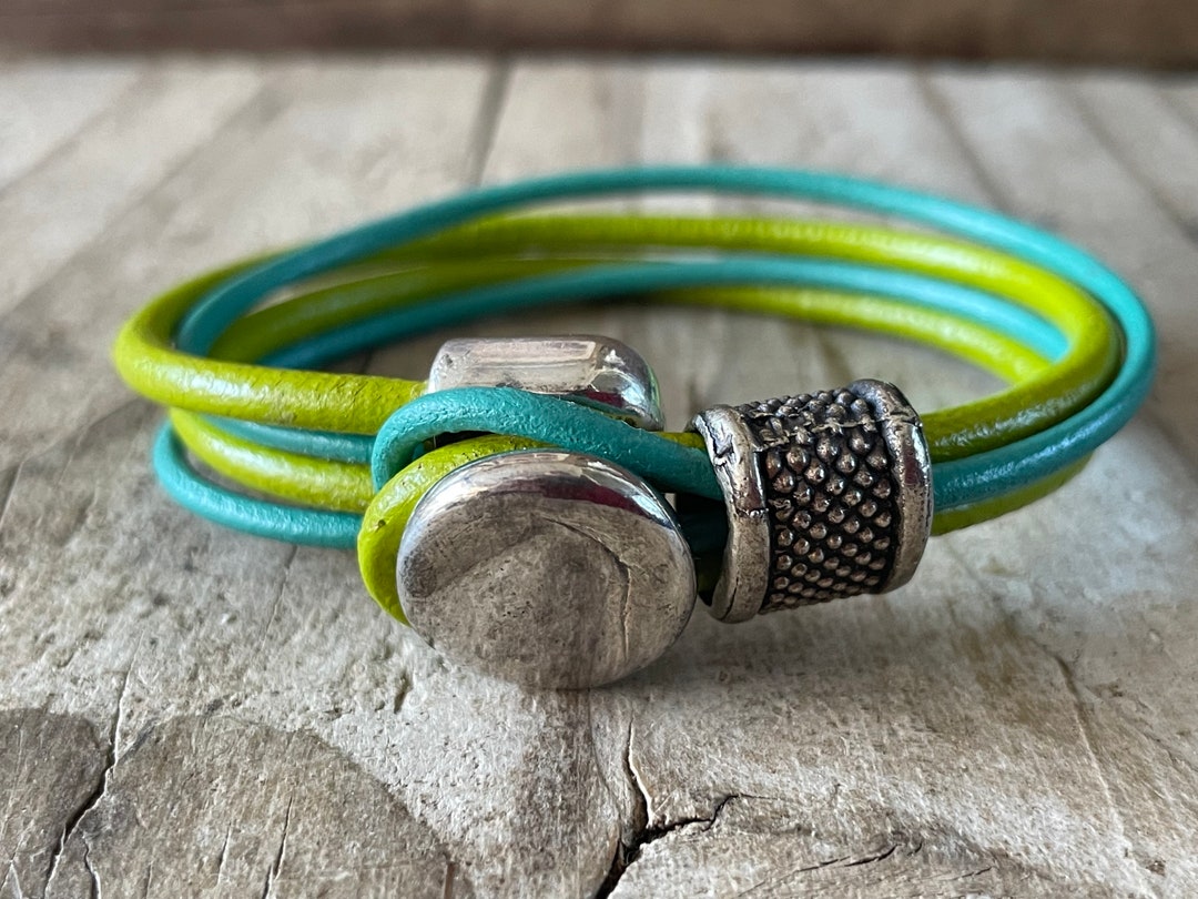 Round Green Leather Strap Kit - Etsy