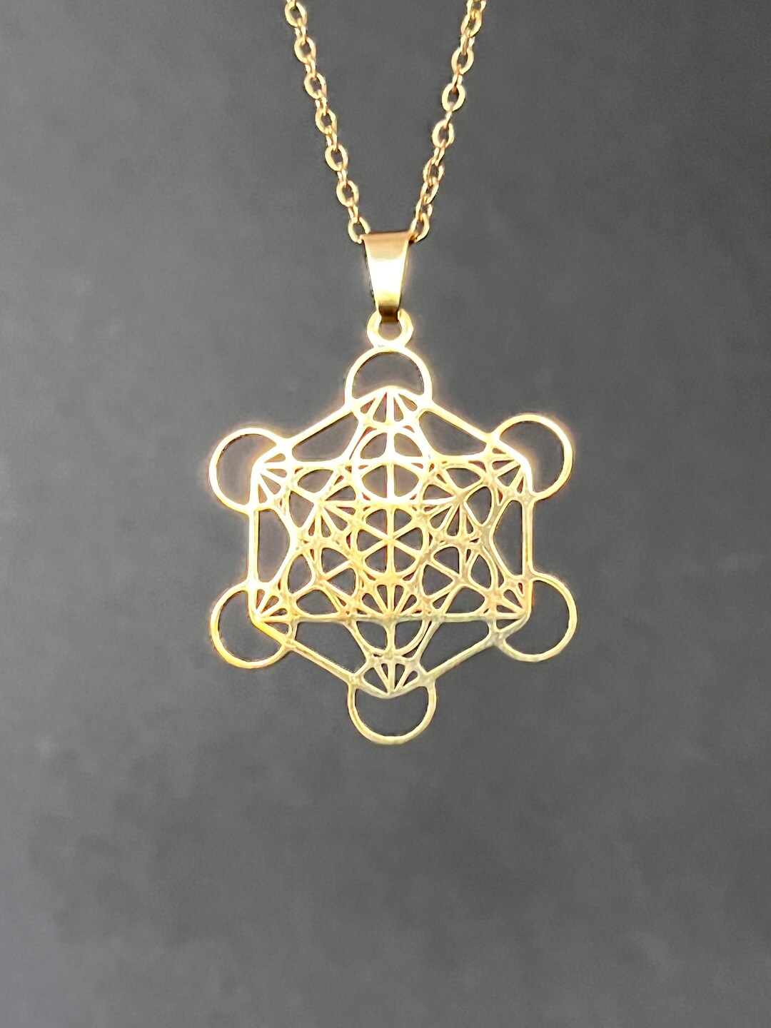 Archangel Metatron Medallion in Gold Stainless Steel, 33 Cm in Diameter ...