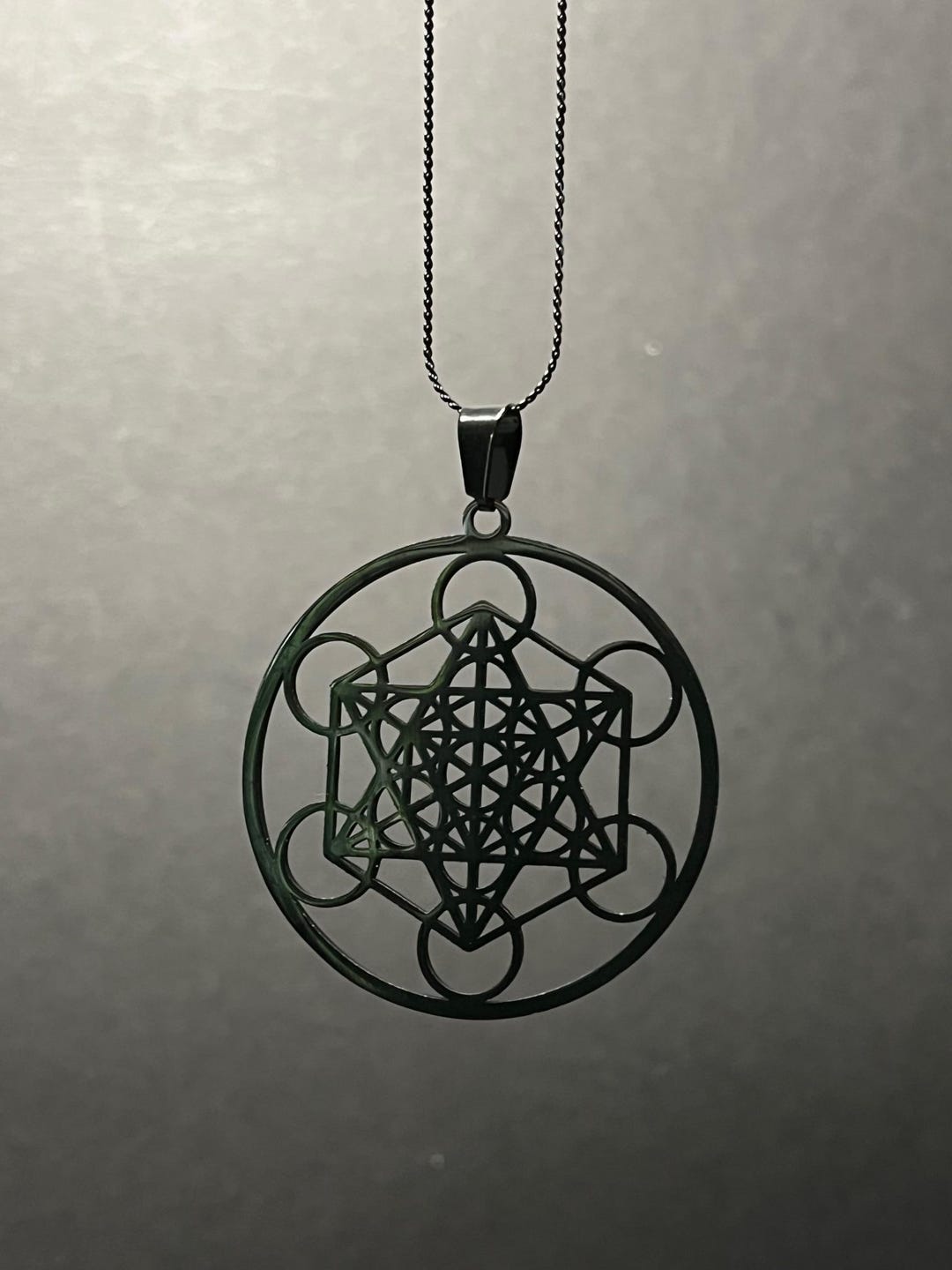 Archangel Metatron Medallion in Black Stainless Steel, 37 Cm in ...