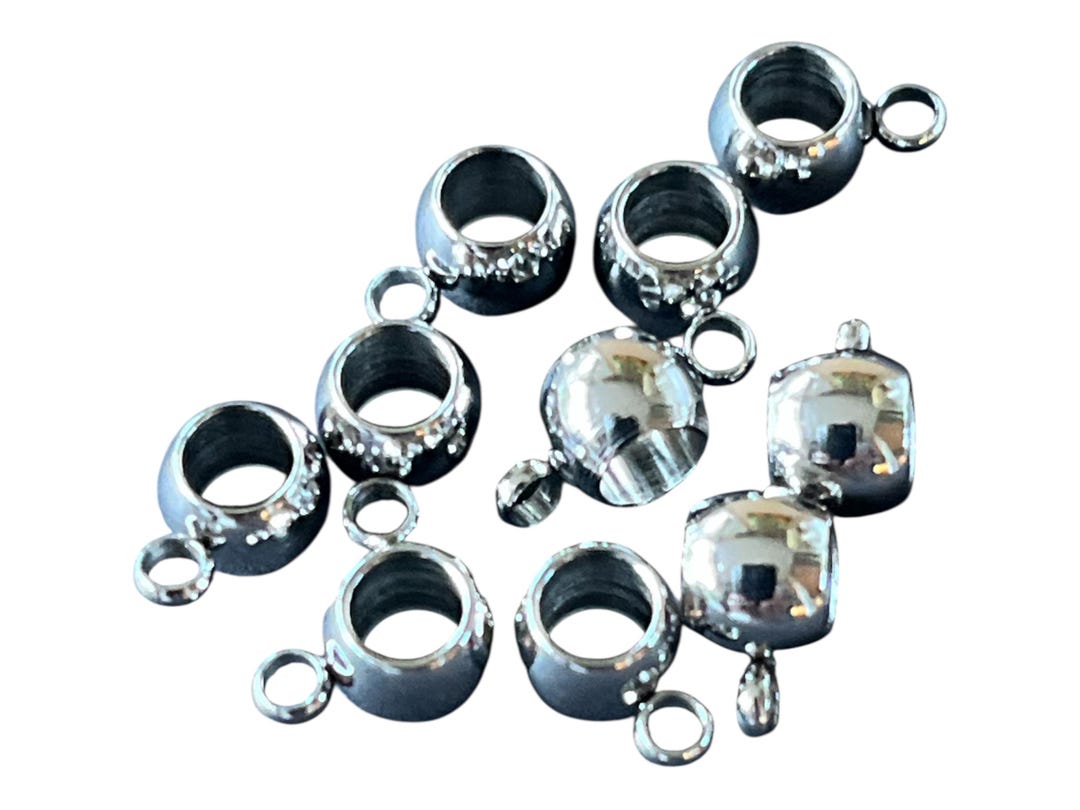 304 Stainless Steel Round Bails, for 3mm Cord, Pack of 10 - Etsy