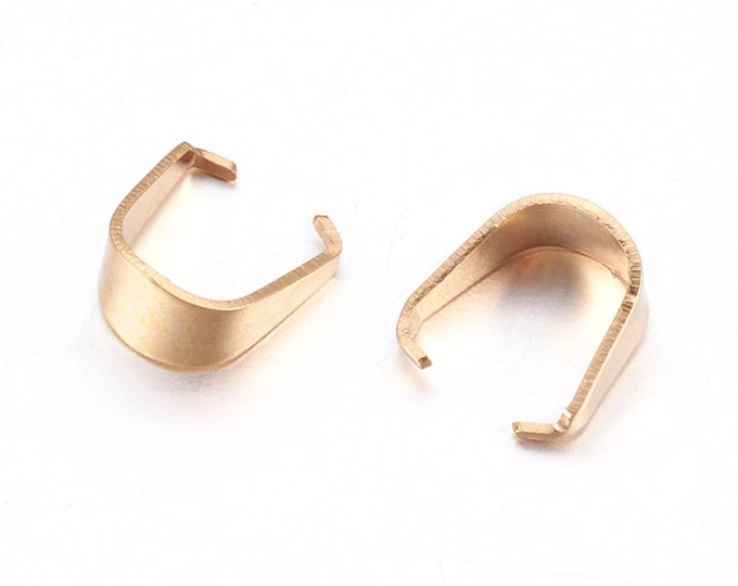 Snap on Bail in 304 Stainless Steel, Pendant Bail, 6.5x3mm, Set of 10 ...
