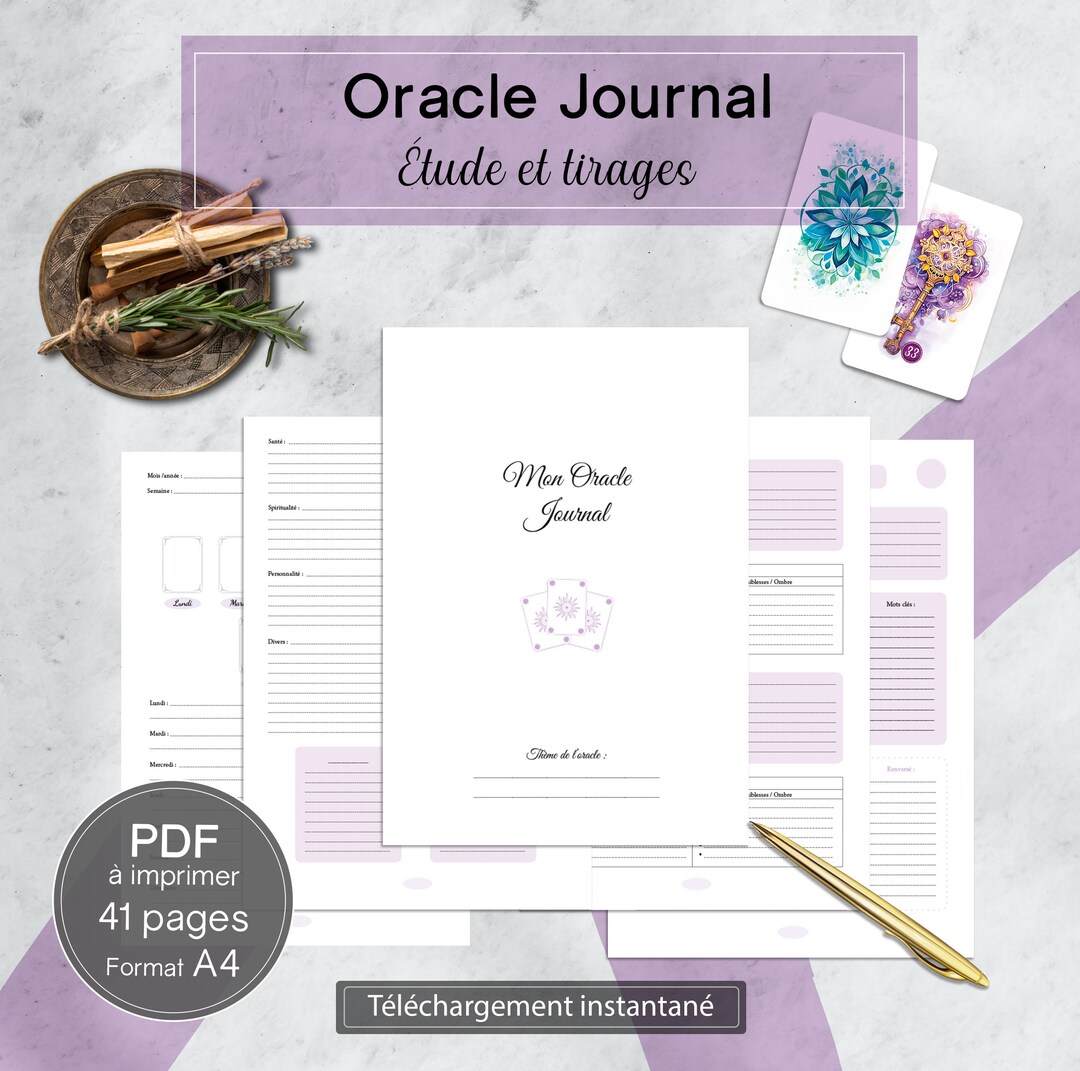 Oracle Journal PDF to Print 41 Sheets in French to Download and Print ...