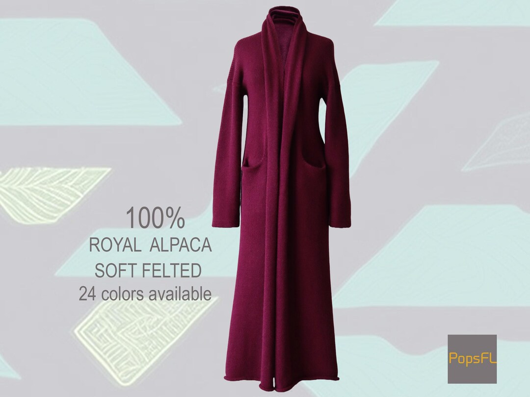 Cardi Coat, Model Capote Coat Soft Felted Luxury Royal Alpaca 100% ...