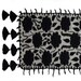 Embroidered Table Runner / Bed Runner Black-white Embroidered - Etsy