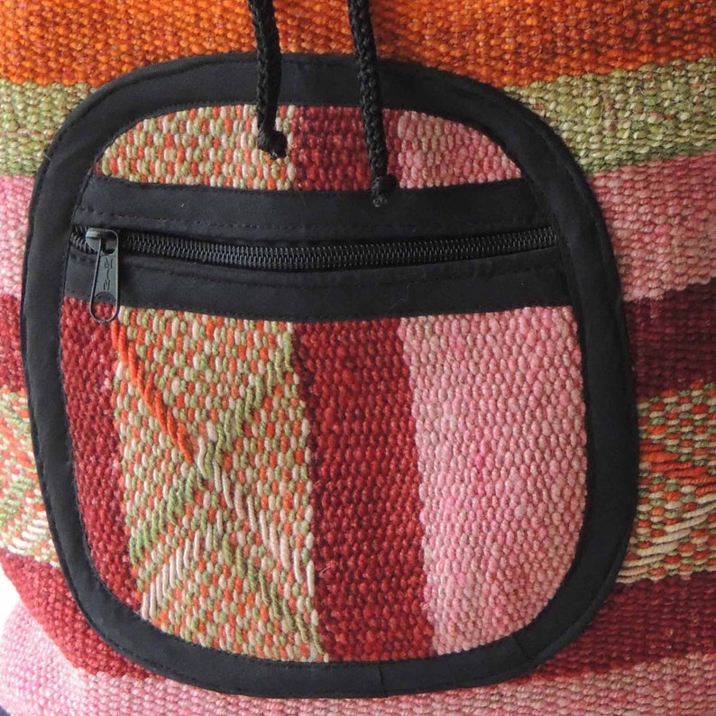 Peruvian Backpack Handmade of Sheeps Wool Dyed With Natural - Etsy
