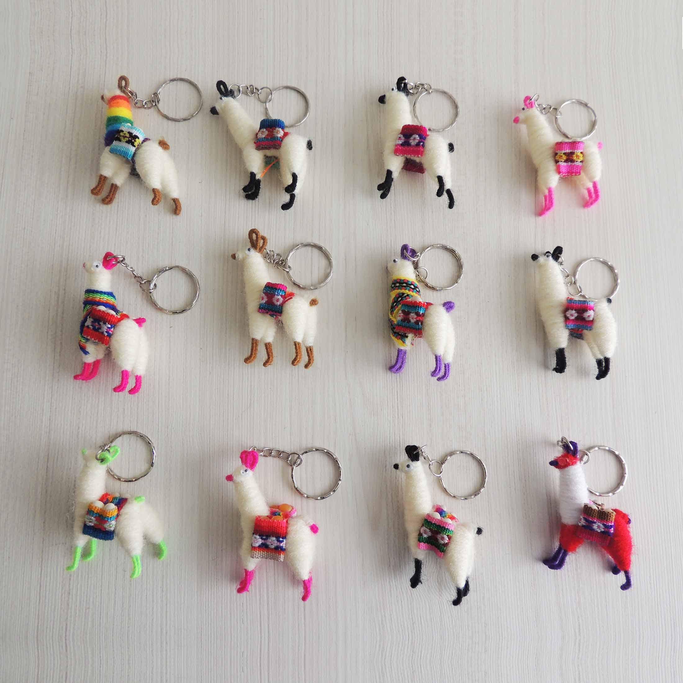 100 Mini Llama Keychains Handmade in Peru Pack of 100 Pieces - Etsy