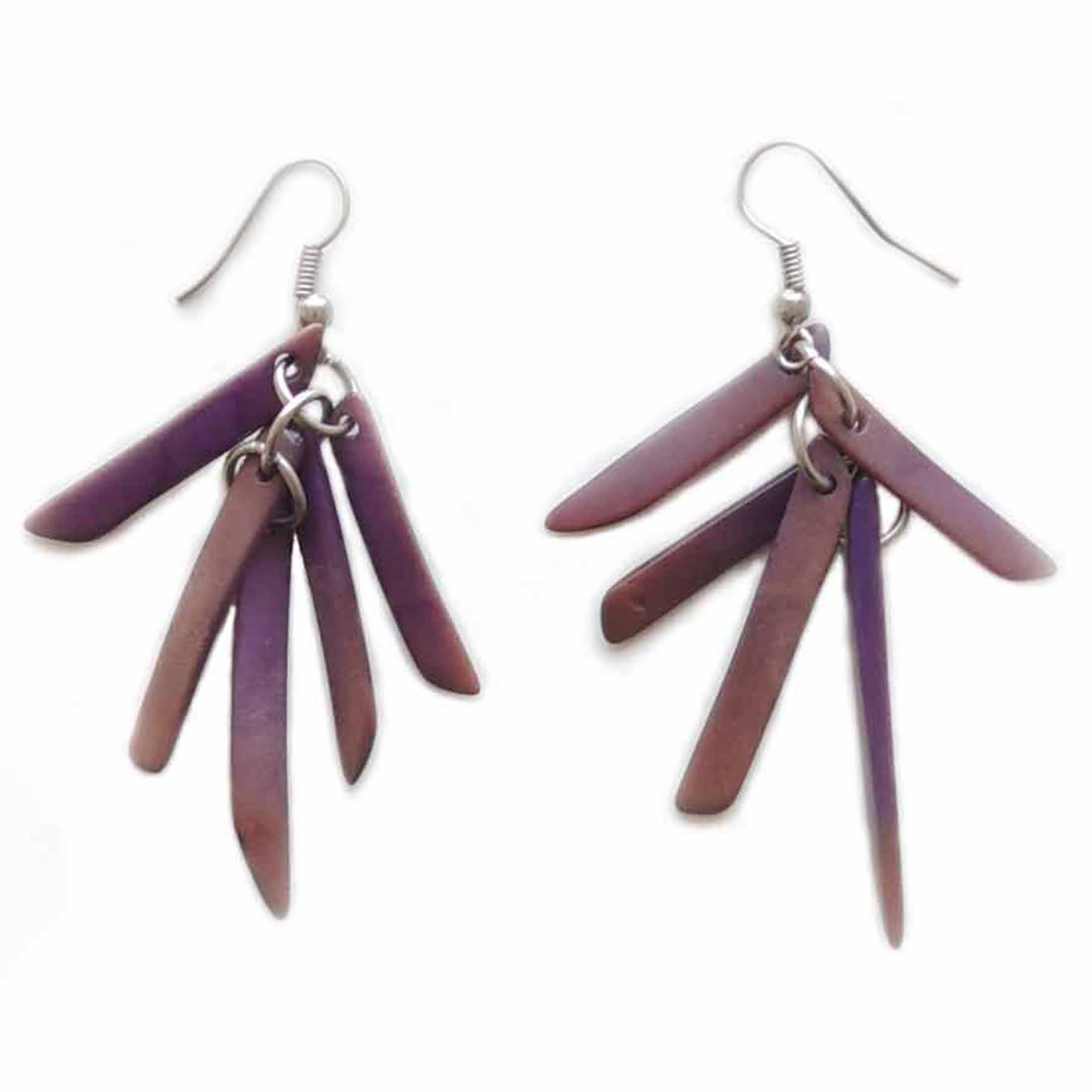 Tagua Jewelry Necklace Earrings Made of Organic Tagua Purple-gray - Etsy UK
