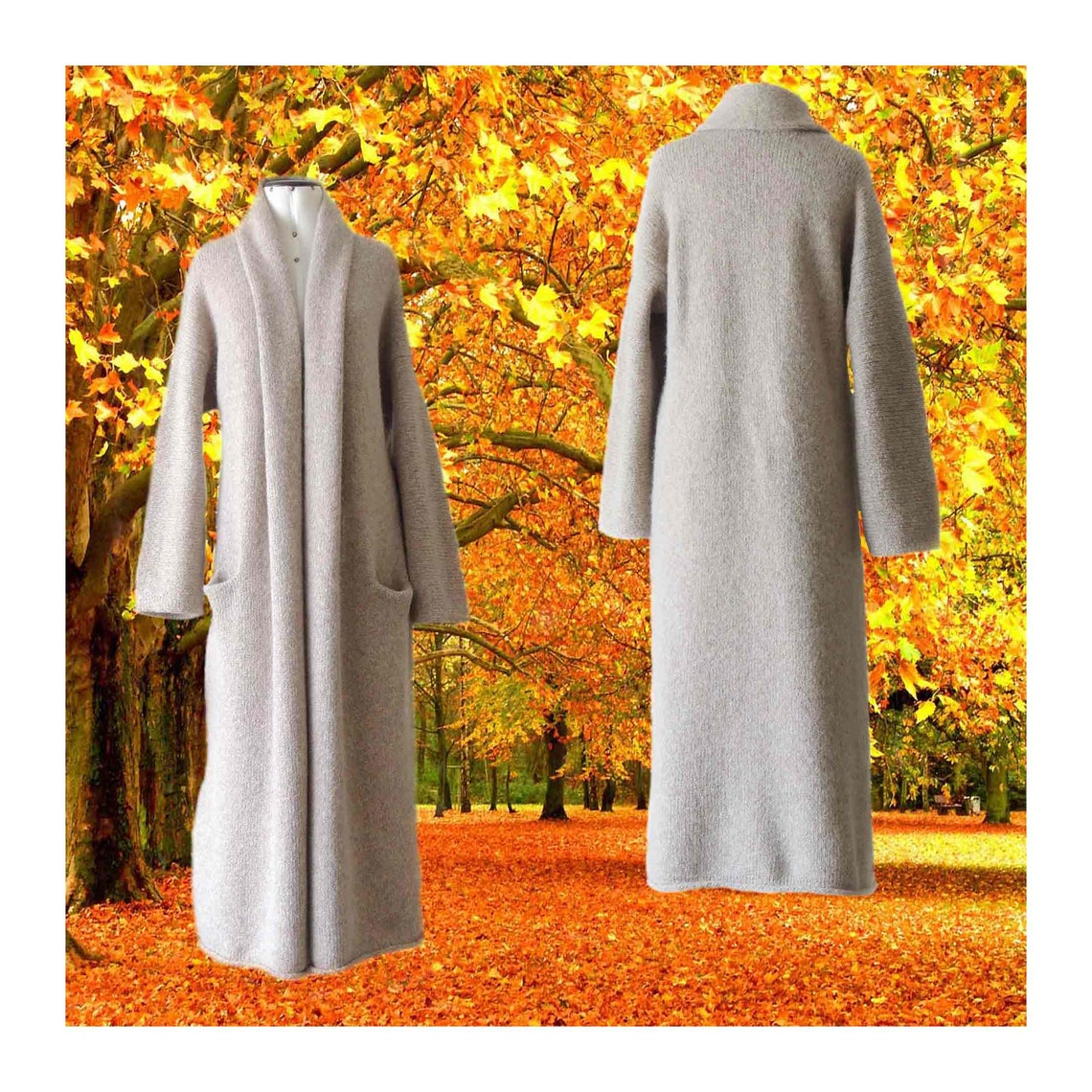 Capote Coat LONG 48 inch / 122 cm Hooded or non hooded | Etsy