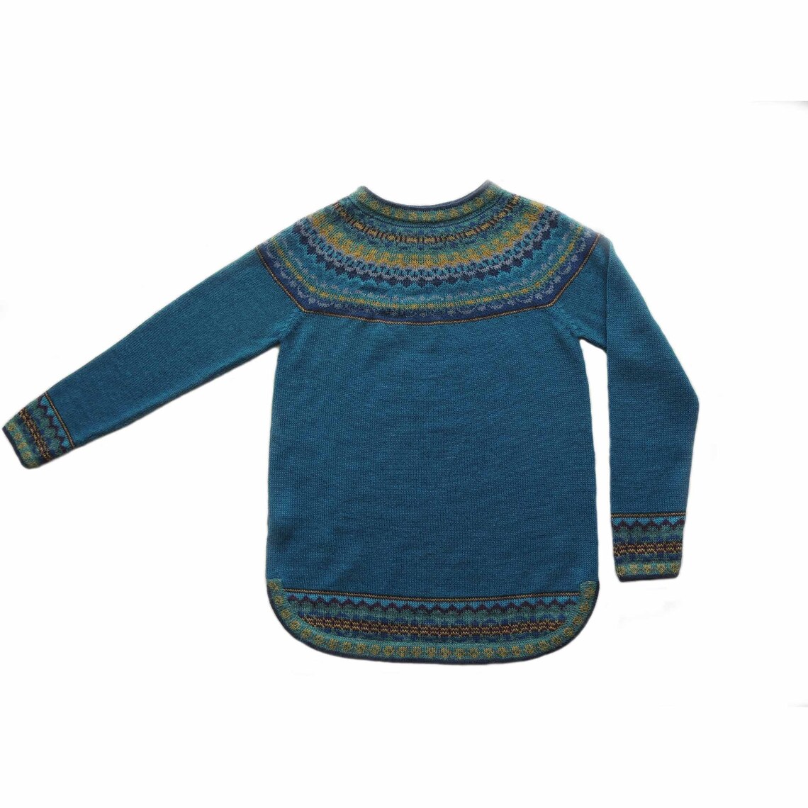 Women's 100% alpaca pullover sweater with symmetrical | Etsy