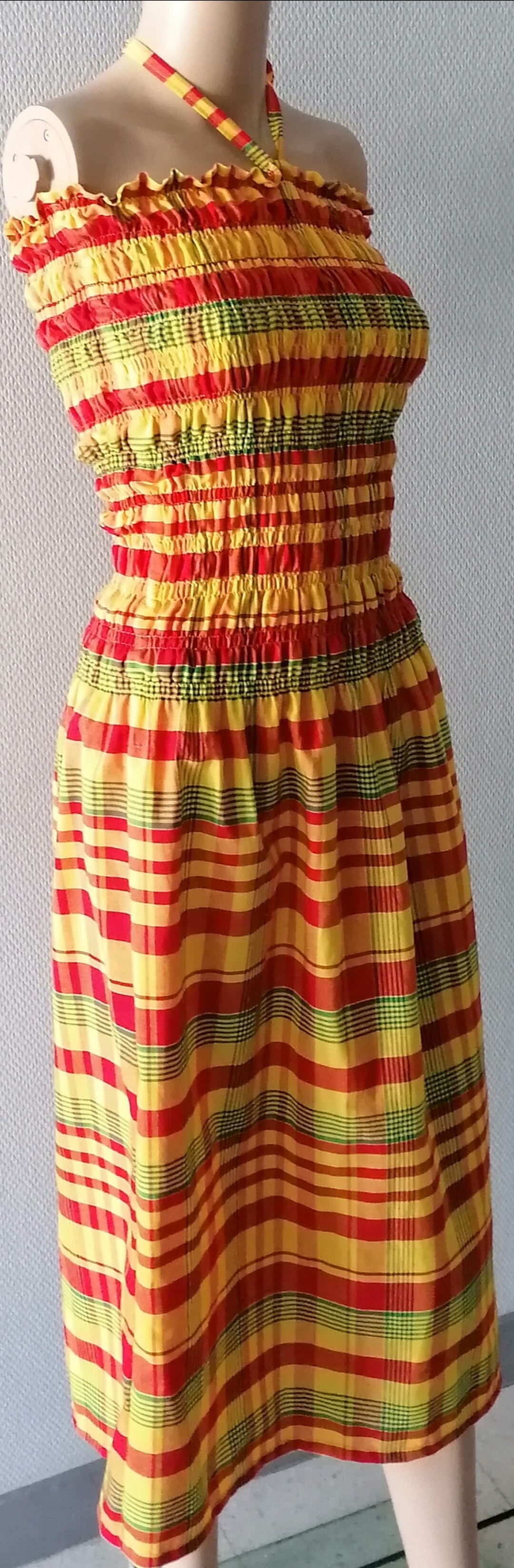 Robe Femme En Madras Et Smock - Etsy