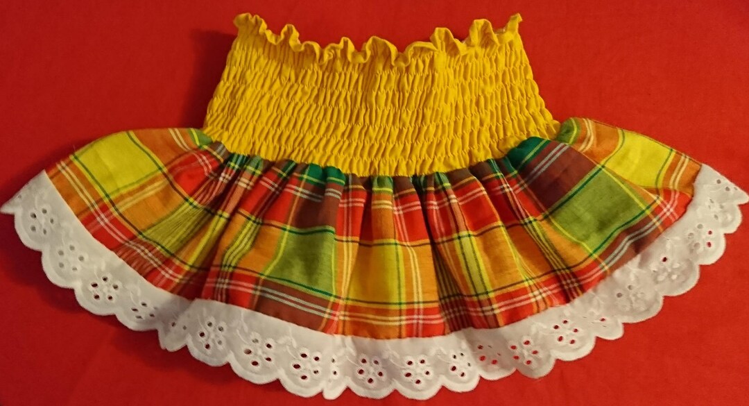 Jupe Femme En Madras Coton Et Smock - Etsy