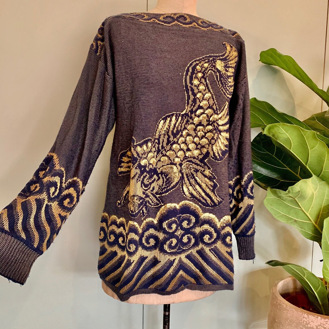 Koi Fish Vintage Sweater - Etsy