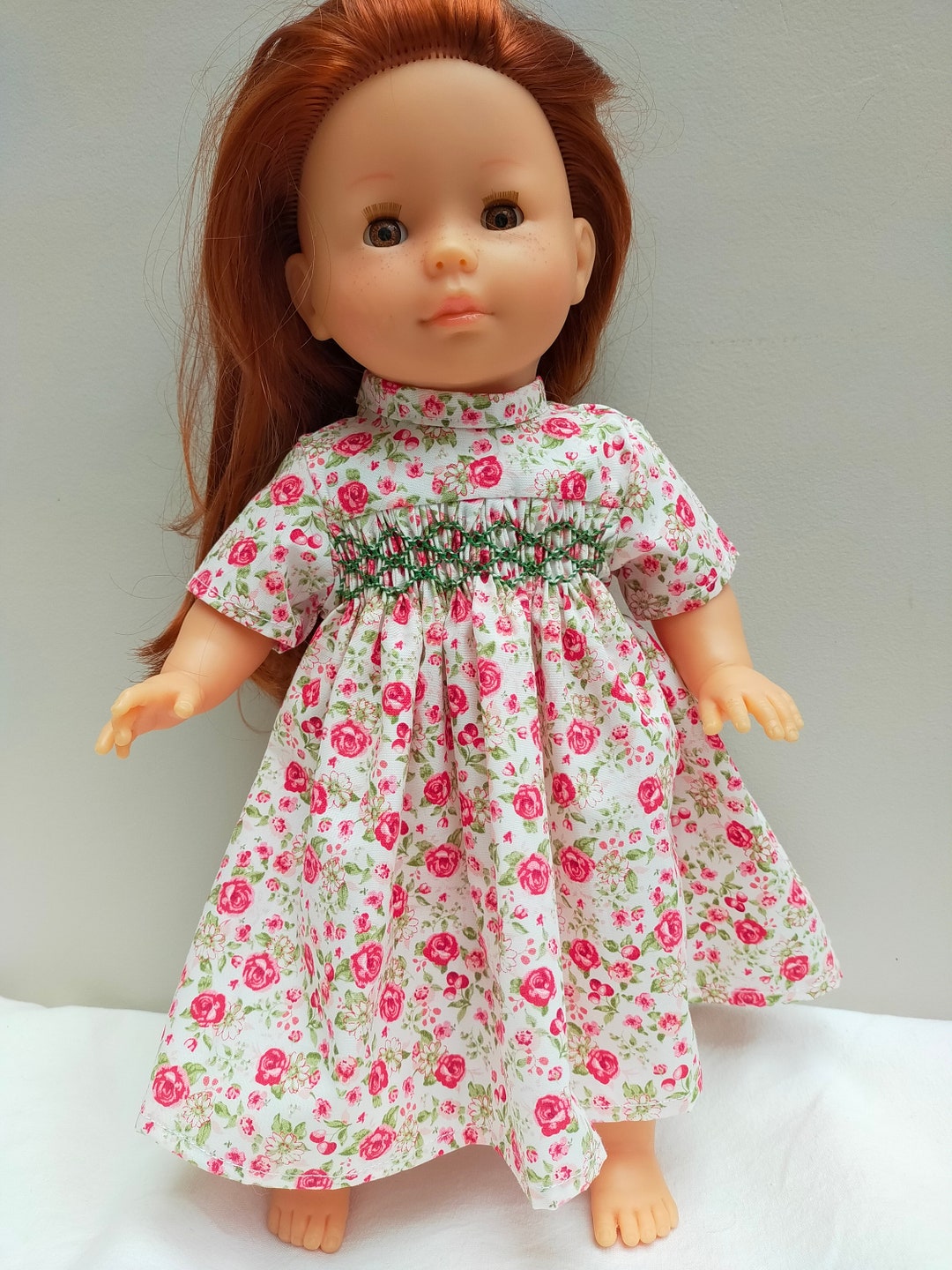 Pink Floral Dress for 36 Cm Doll - Etsy