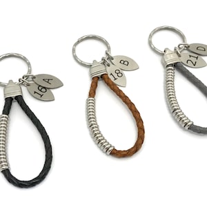 PERSONALISED LEATHER KEYRING 18th Birthday Gift Custom Keychain With ...