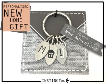 Personalised First Home Keyring Personalized Housewarming Gift for a ...