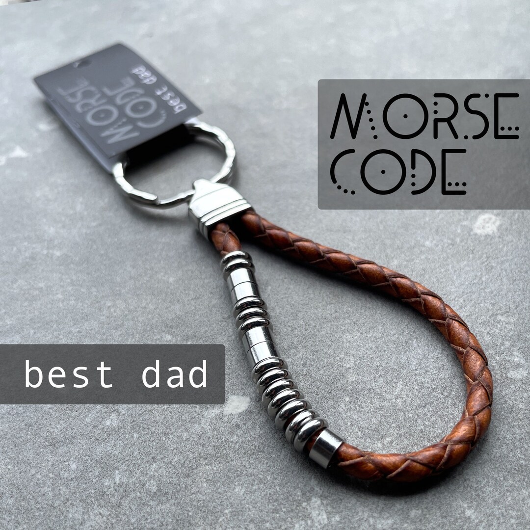 KEYRING FOR DAD | Morse Code Message - Best Dad | Gift for Dad ...