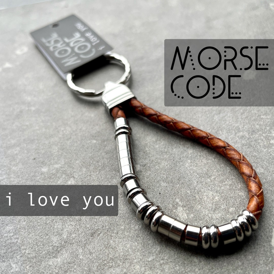 I LOVE YOU KEYRING | Morse Code Keyring - I Love You | Morse Code Message | Romantic Keyring ...