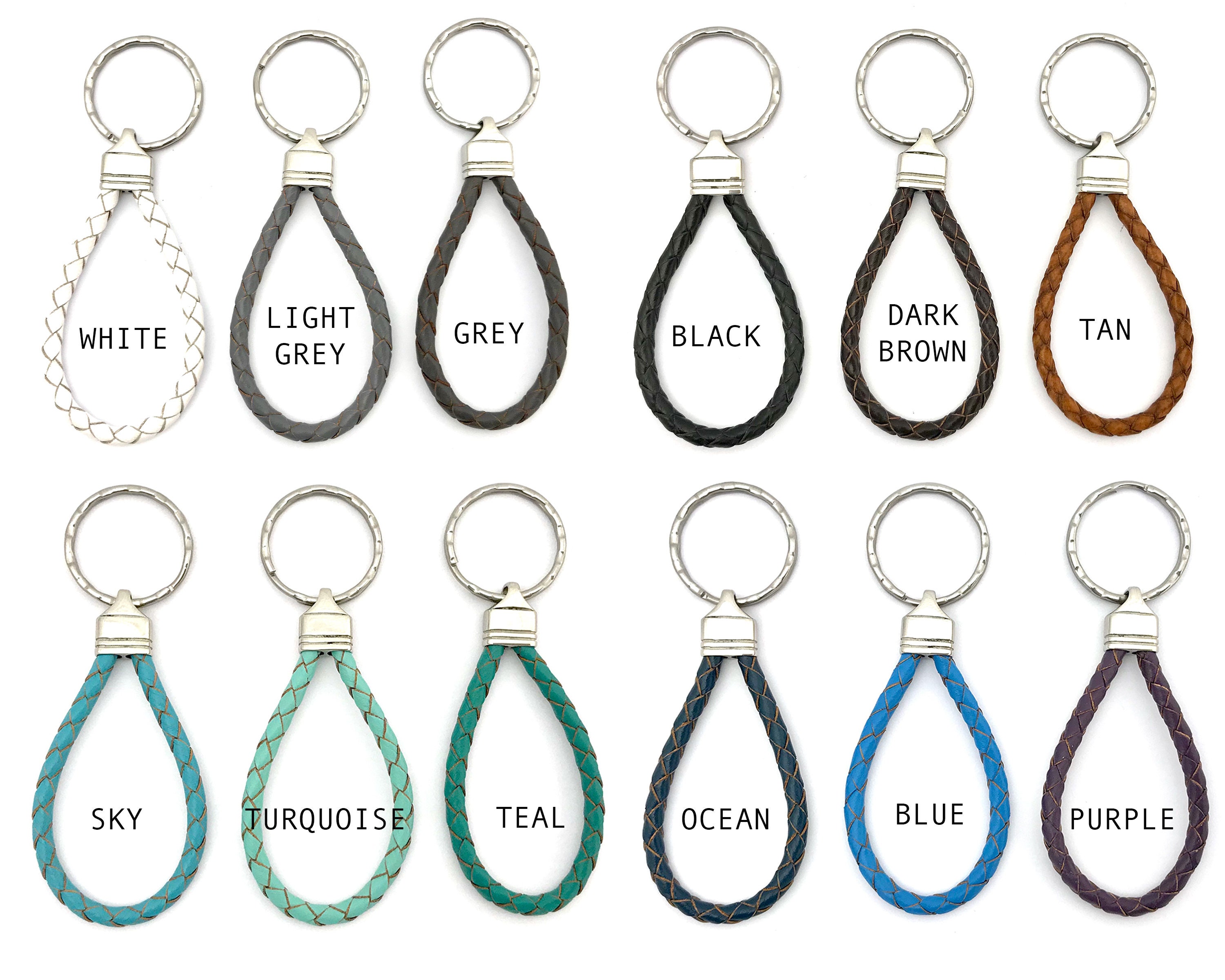 PERSONALISED LEATHER KEYRING 70th Birthday Gift Custom | Etsy UK
