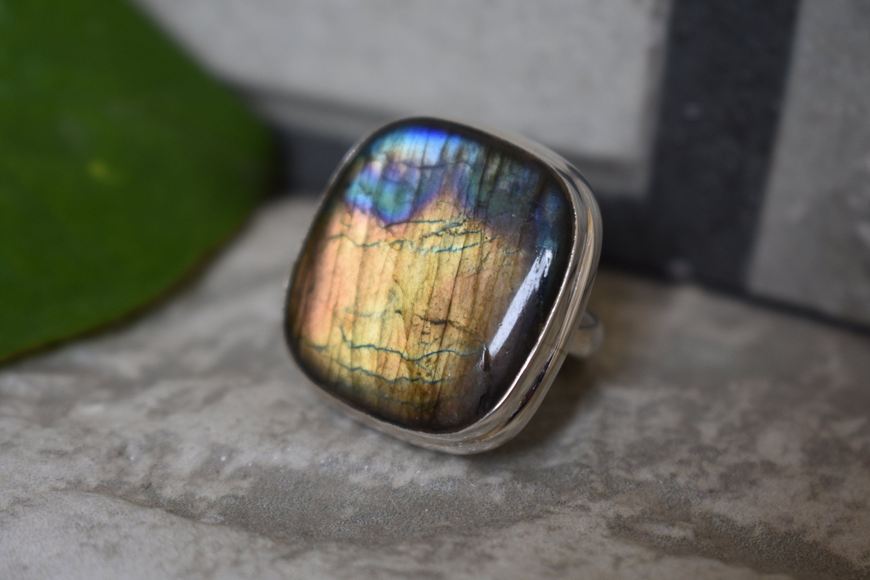 925 Silver Purple Labradorite Ring-purple Flashy Labradorite - Etsy UK