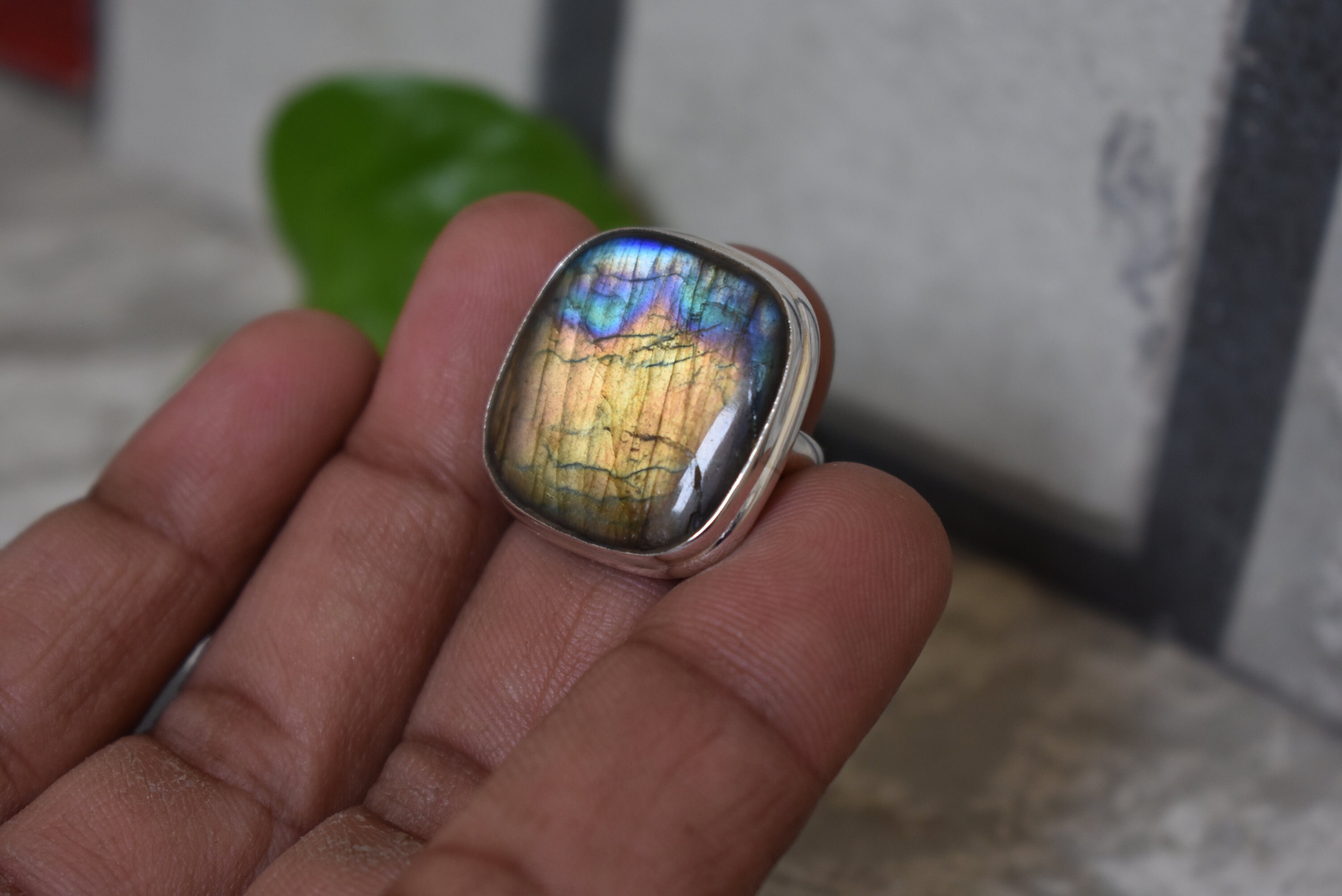 925 Silver Purple Labradorite Ring-purple Flashy Labradorite - Etsy UK