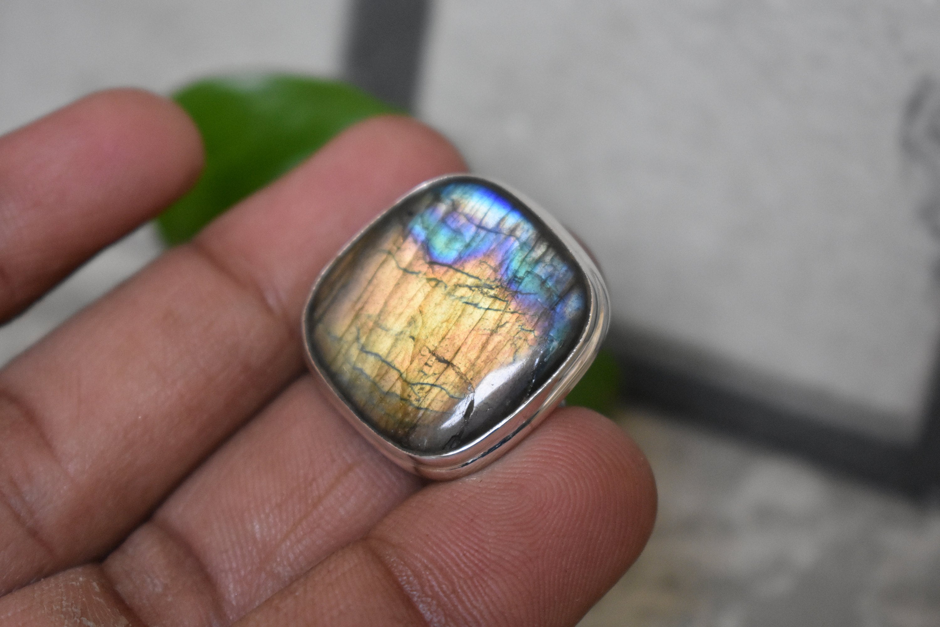 925 Silver Purple Labradorite Ring-purple Flashy Labradorite - Etsy UK