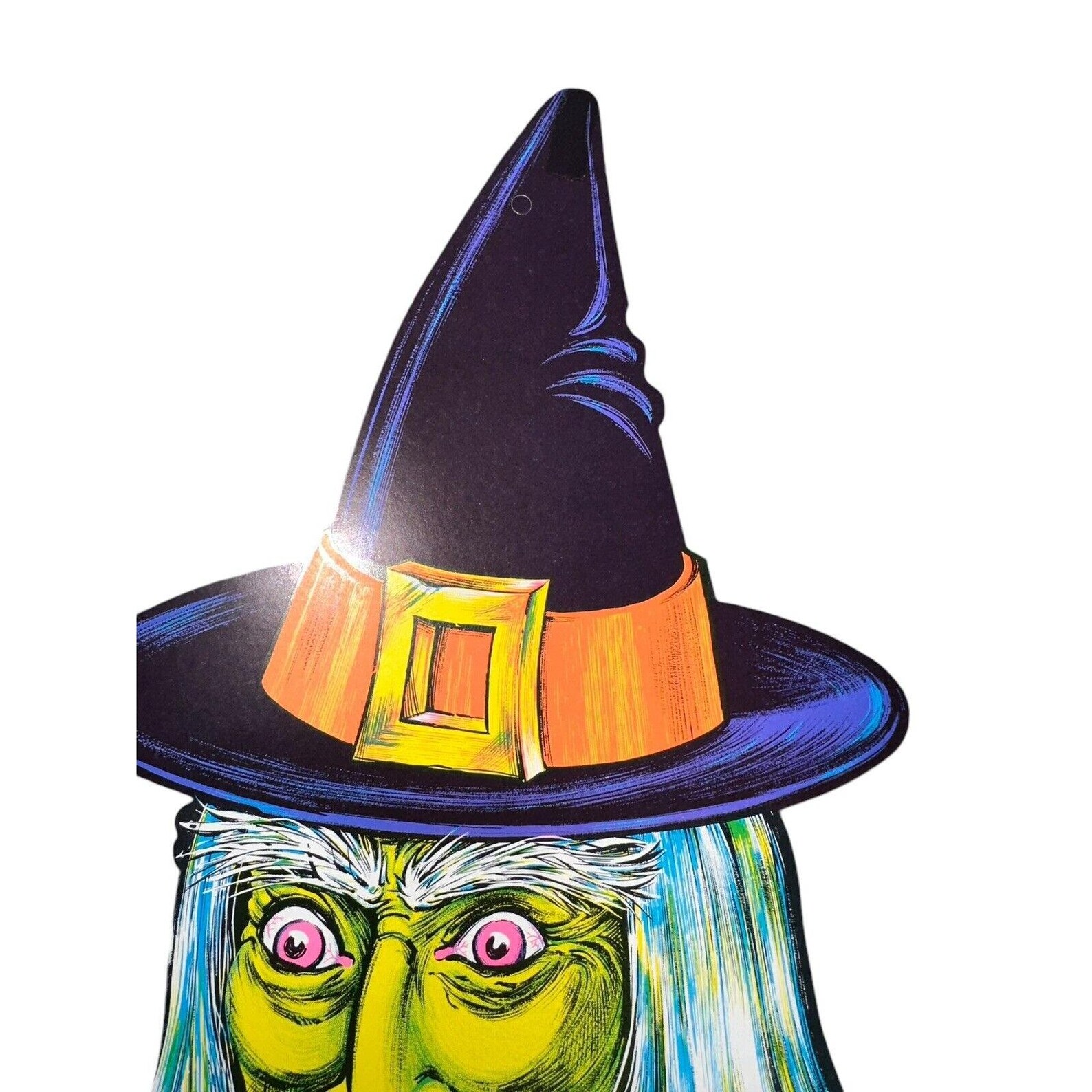 Vintage THE BEISTLE CO. 1973 Halloween Cutout Witch Head Face Wall ...
