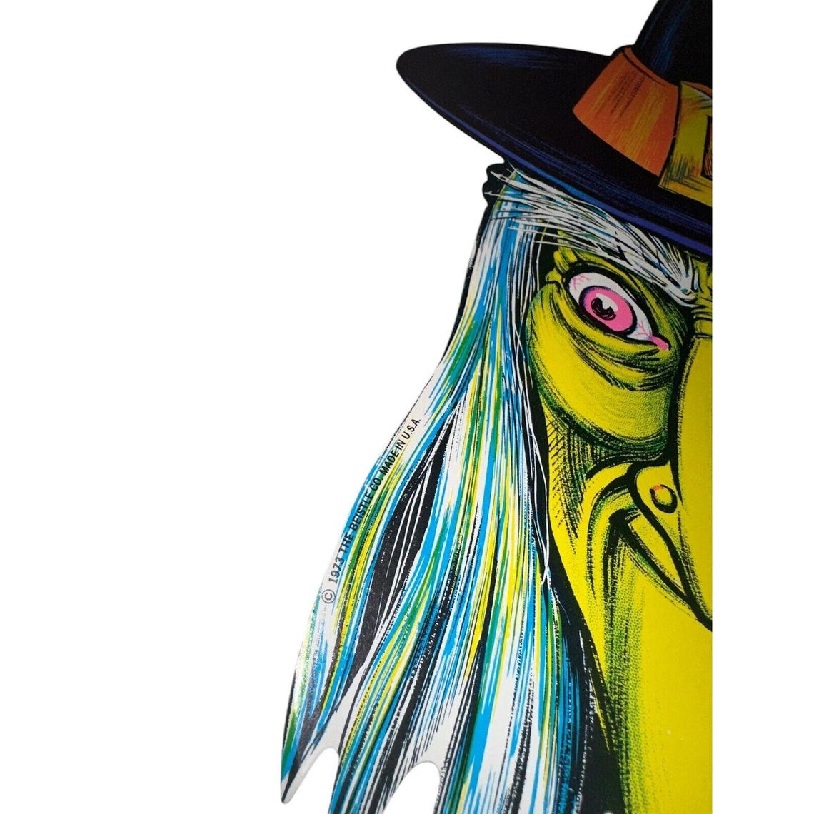 Vintage THE BEISTLE CO. 1973 Halloween Cutout Witch Head Face Wall ...