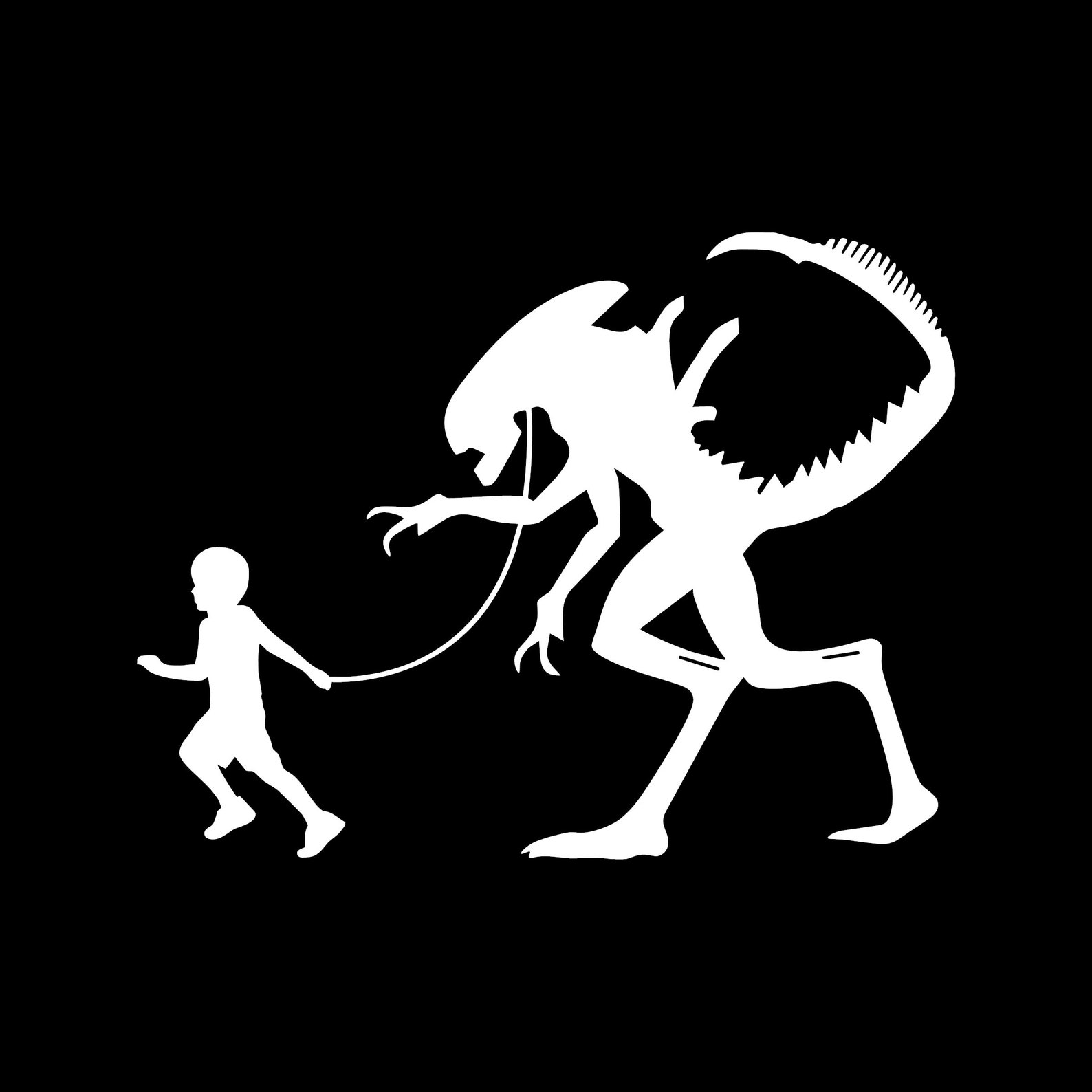 Alien Decal Alien Movie Xenomorph Decal Silhouette Sticker | Etsy