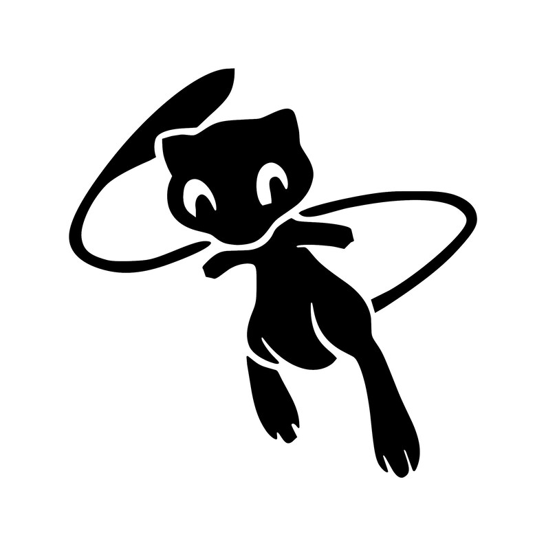 Mewtwo Decal Stcker Silhouette Pokemon Decal Pokemon Go | Etsy