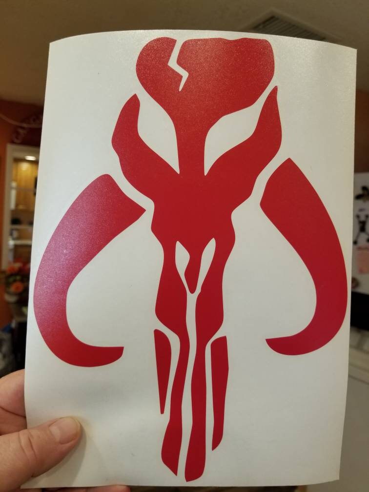 Star Wars Decal Mandalorian Symbol Skull Decal Mandalorian | Etsy