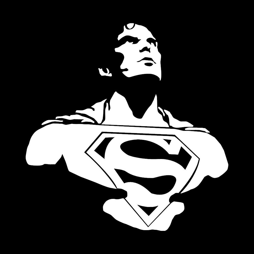 Superman vinyl decal Superman sticker Superman bust Man of | Etsy