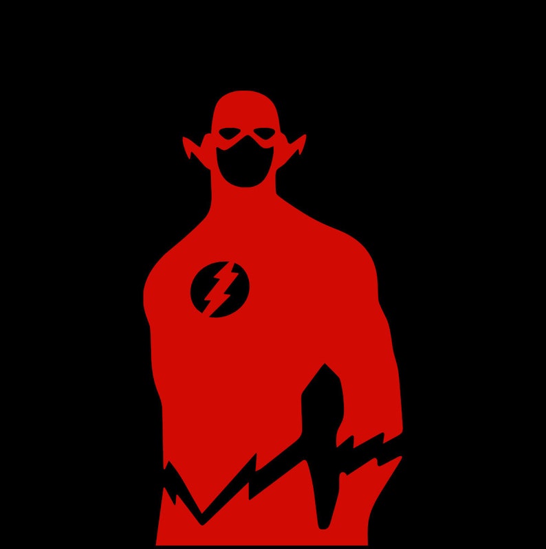 The Flash decal Flash silhouette Justice league superman | Etsy