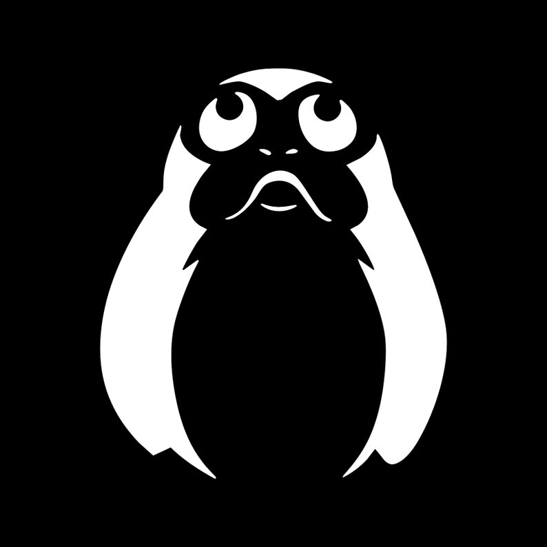 Star wars porg decal sticker silhouette light side jedi | Etsy