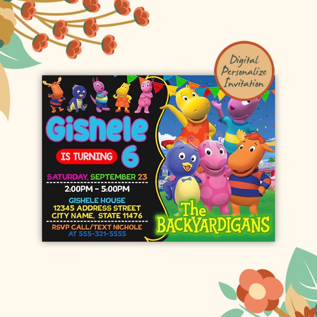 Backyardigans Birthday, Backyardigans Invitation, Backyardigans Party ...